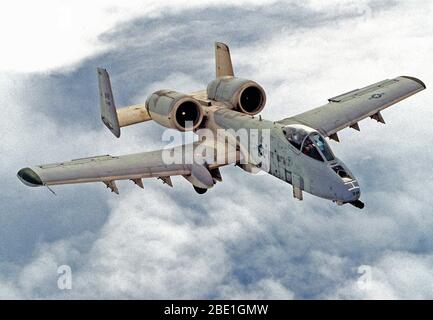 1980 - High angle right side view of an A-10 Thunderbolt II aircraft ...