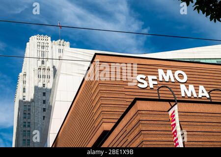The exterior of the San Francisco museum of modern art (MOMA) in San ...