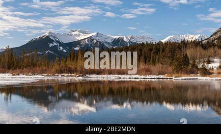 Vermillion Lakes, Banff National Park, Alberta, Canada, autumn colours ...