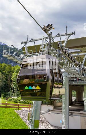 The Jennerbahn mountain cable car in Königssee, Bavaria, Germany Stock ...