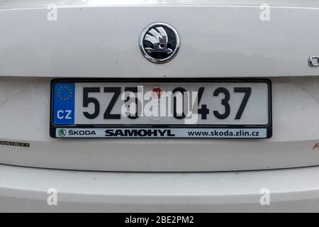 LICENSE PLATE OF CZECH REPUBLIC CAR CZ Stock Photo - Alamy