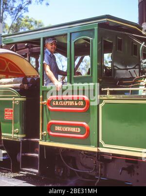 'Perry'steam train ride at Dreamworld Theme Park, Coomera, City of Gold ...