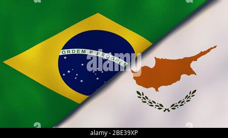 Brazil and Greek flags. 3D Waving flag design. Brazil Greek flag ...