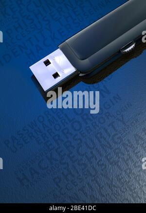 3D illustration - Computer USB connector Stock Photo - Alamy