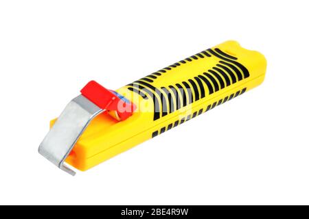 yellow wire stripper, close-up isolate Stock Photo - Alamy