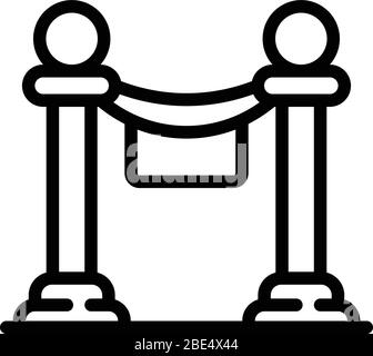 Event ribbon barrier icon outline vector. Work manager. Task office ...