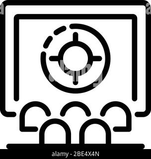 audience watching doodle icon hand drawn illustration Stock Vector ...