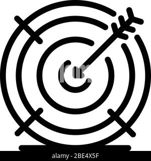 Goal reached symbol, success target, checkmark in the center, targeting ...