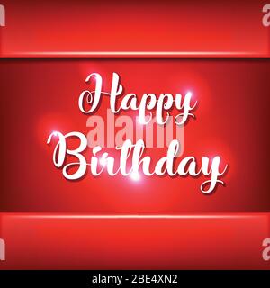 Happy Birth Day Red Background, Vector Illustration Stock Vector Image ...