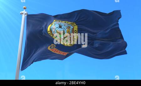 Flag of Idaho state, northwestern region of the United States Stock ...