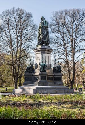 Statue of Carl Linnaeus, the Swedish botanist, physician and zoologist ...