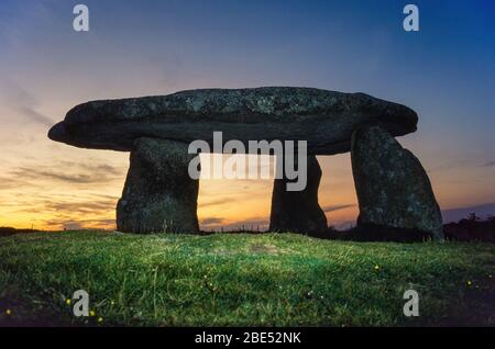 Lanyon Quoit (also known as Giant's table) ancient standing stones of ...