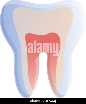 Tooth pulp icon. Cartoon of tooth pulp vector icon for web design ...
