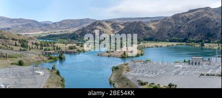 Lake Benmore Dam New Zealand Stock Photo - Alamy