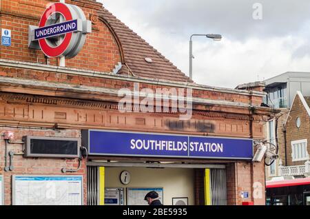 Southfields Underground Station London England UK Stock Photo - Alamy
