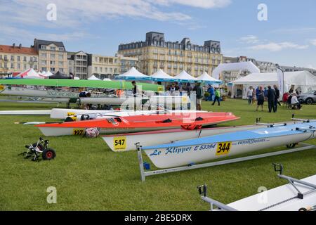 French Rowing Championship. Water Rowing boats Stock Photo - Alamy