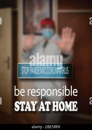 Stay protected , text coronavirus Stock Photo - Alamy