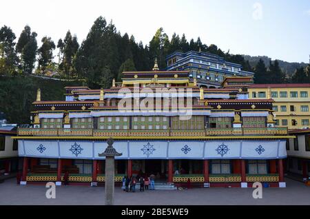 Exterior view of the beautiful Rumtek Monastery, Sikkim, India Stock ...