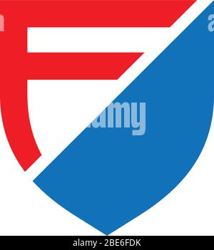 Letter F with a shield logo icon illustration Stock Vector Image & Art ...