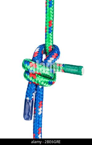 Double Sheet, becket bend or weaver's hitch binding two colored red and ...