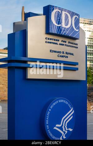 Entrance sign at CDC (Centers for Disease Control and Prevention ...