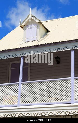Caribbean, Dominica, Roseau. Traditional house of lower class Stock ...