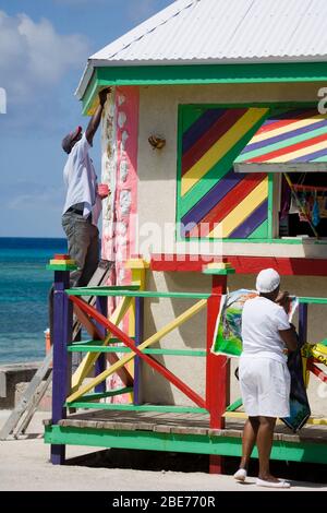 Souvenir kiosk in Cockburn Town, Grand Turk Island, Turks & Caicos ...