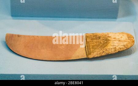 Egypt, Cairo, Egyptian Museum,flint knife of king Khasekhemui, second ...