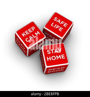 Illustration of Stay Home Stay Safe Stock Photo - Alamy