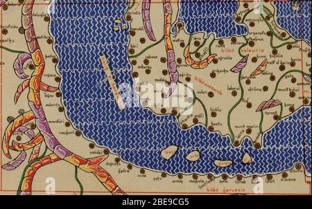 1154 Tabula Rogeriana Al Idrisi transcripcion de Konrad Miller 1928 ...
