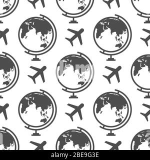 Globe pattern seamless background texture repeat wallpaper geometric ...