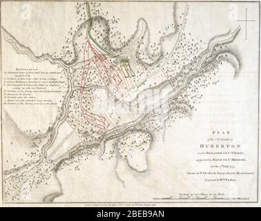 Plan of the action at Huberton under Brigadier Genl. Frazer, supported ...