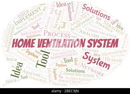 Ventilation System typography vector word cloud. Wordcloud collage made ...