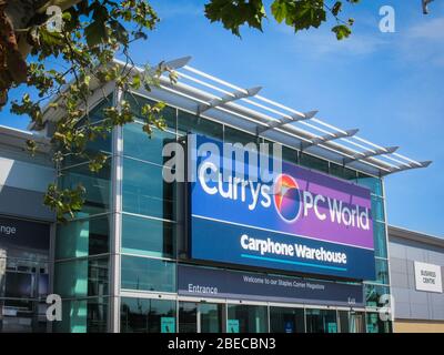 LONDON- AUGUST, 2018: Currys PC World, a large British home electronics ...