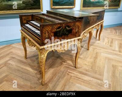 Harpsichord by Henri Hemsch, France, probably 1736, poplar Stock Photo ...