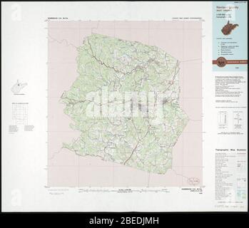 Map of Harrison County, O Stock Photo - Alamy