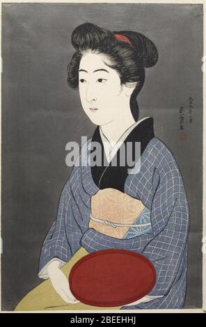 Hashiguchi Goyo - Waitress with a Red Tray - Walters 95882 Stock Photo ...