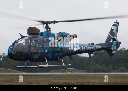 French Army Aerospatiale Gazelle SA341 helicopter seen here at the ...