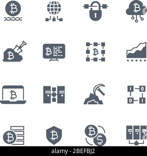 Bitcoin cryptocurrency online payment symbols Stock Vector Image & Art ...