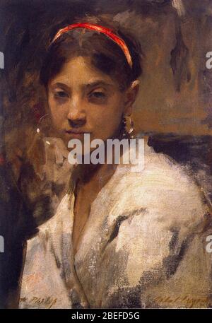 John Singer Sargent - Head Capri Girl 1878 Stock Photo - Alamy