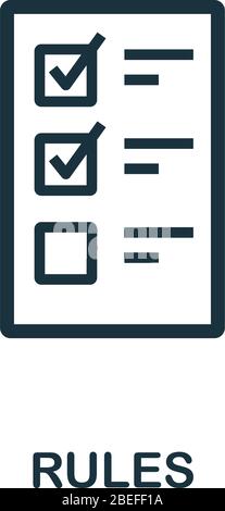 Game Rules icon. Simple element from game development collection ...