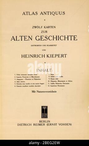 Heinrich Kiepert. Atlas antiquus Stock Photo - Alamy