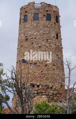 Desert View Watchtower, designed by architect Mary Colter, along the ...