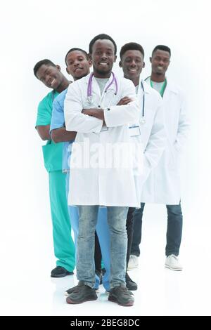 International doctors standing in a row Stock Photo - Alamy