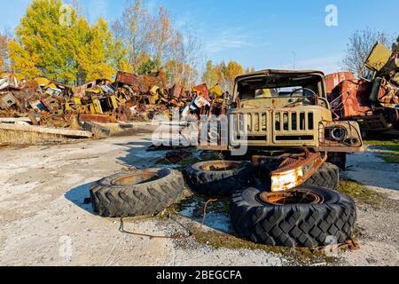 The October 19, 2019, photo of Rasocha, a radioactive cemetery of ...