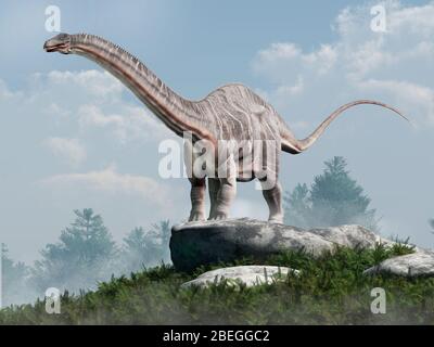 Apatosaurus, a sauropod dinosaur that lived during the Jurassic Period ...