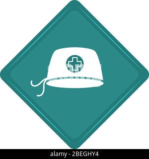 Sticker of a surgical cap icon Stock Vector Image & Art - Alamy