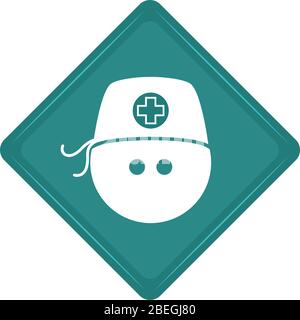 Sticker of a man with a surgical cap icon Stock Vector Image & Art - Alamy