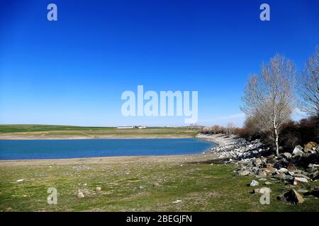 decrease in the water levels of the dams as a result of drought, the ...