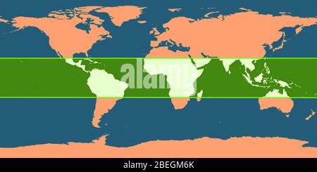 World Map with Equator Stock Photo - Alamy